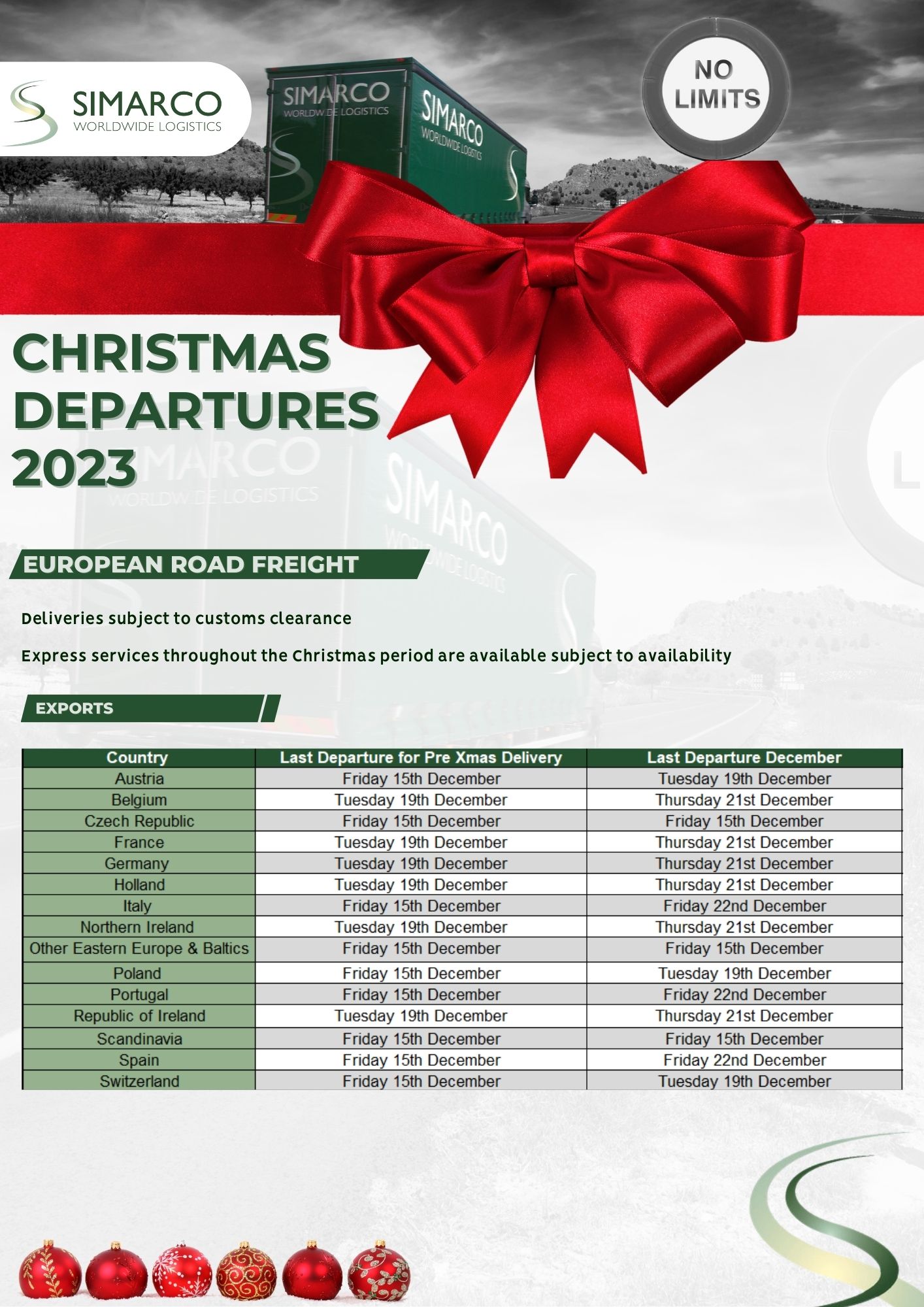 Christmas Departures 2023 - Simarco